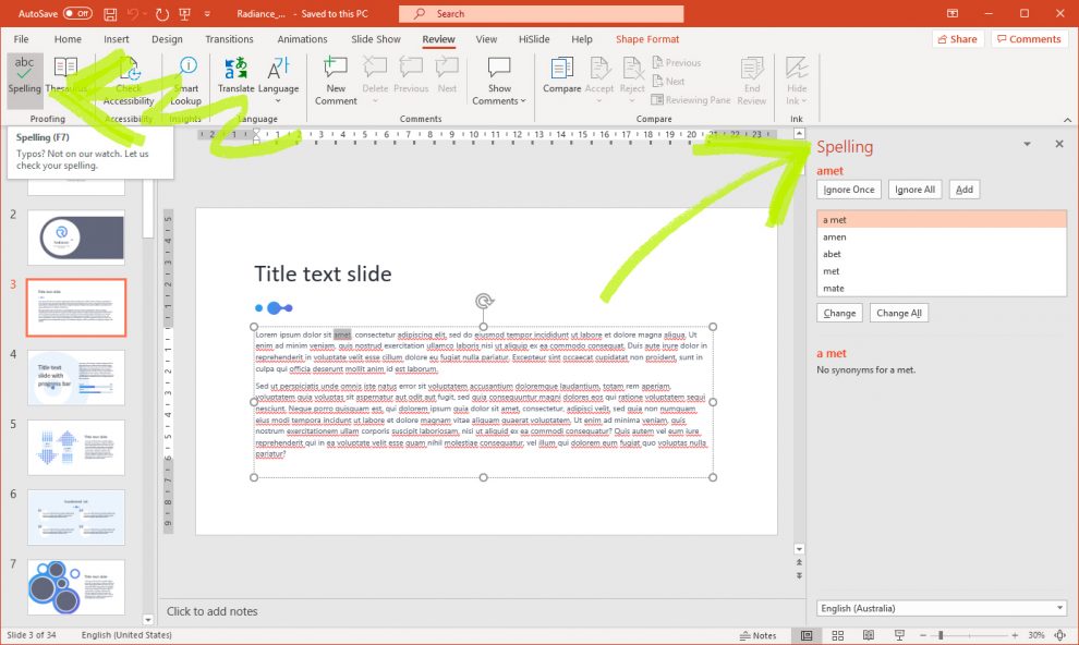 How To Change The Check Spelling Language In Powerpoint? - Hislide.io