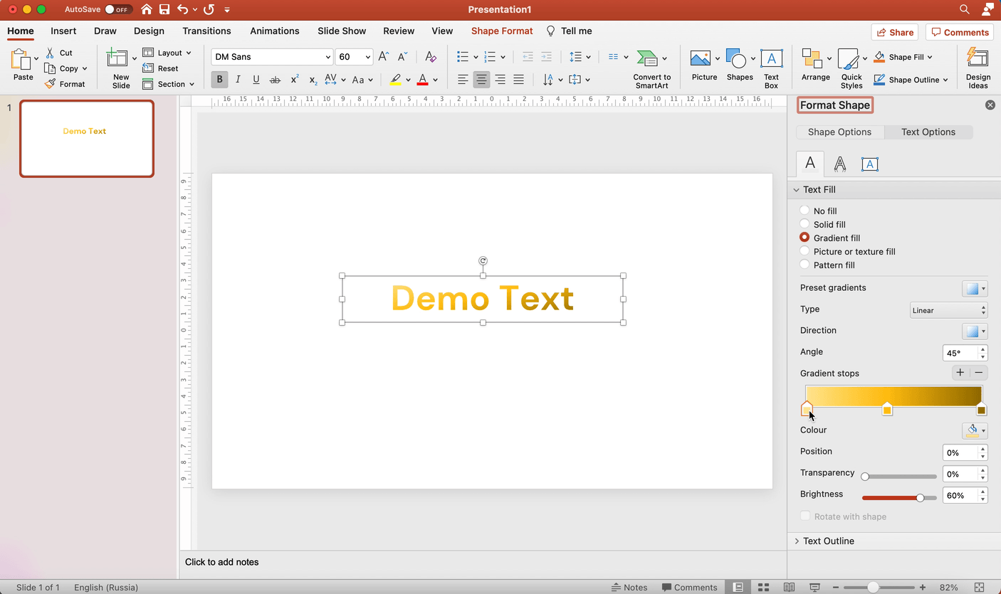 How to make gradient text in PowerPoint? - HiSlide